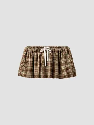 Miu Miu Plaid Mini-skirt - Brown
