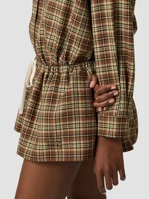 Miu Miu Plaid Mini-skirt - Brown