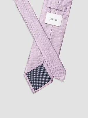 Eton Micro Texture Linen Tie - Pink