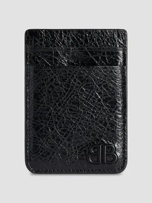 Balenciaga Monaco Magnet Card Holder - Black