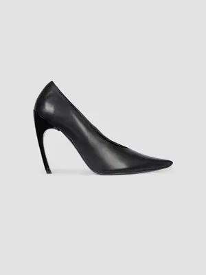ROGER VIVIER Choc Decollette 100mm Leather Curved-heel Pumps - Nero