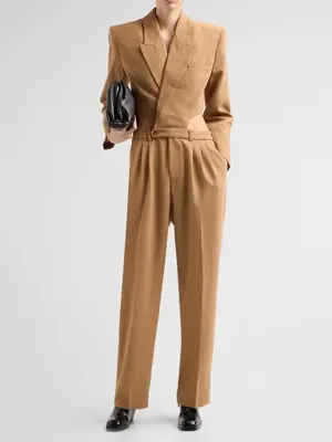Ronny Kobo Scyla Cut-out Blazer Jumpsuit