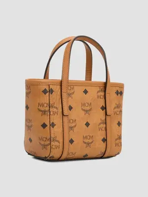 Mcm Toni Vi Shopper Tote Bag - Cognac