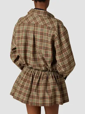 Miu Miu Plaid Shirt - Brown