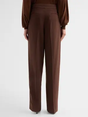 Ronny Kobo Hayes Pleated Straight-leg Pants