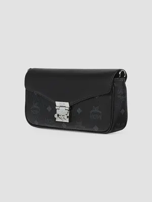 Mcm Mini Tracy Visetos Canvas & Leather Crossbody Bag