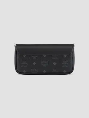 Mcm Mini Tracy Visetos Canvas & Leather Crossbody Bag