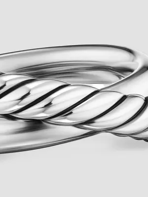 David Yurman Crossover Two Row Ring In Sterling 7.4mm