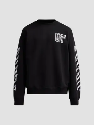 Off-White Motion Arrow Skate Crewneck Sweatshirt - Black