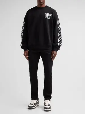 Off-White Motion Arrow Skate Crewneck Sweatshirt