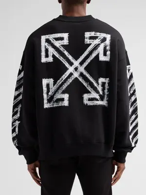 Off-White Motion Arrow Skate Crewneck Sweatshirt