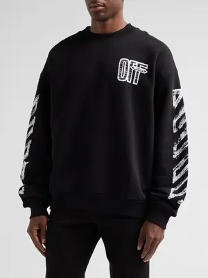 Off-White Motion Arrow Skate Crewneck Sweatshirt