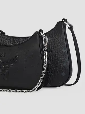 Mcm Small Aren Visetos Crossbody Bag - Black