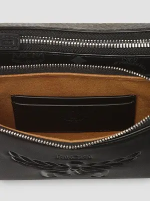 Mcm Small Aren Visetos Crossbody Bag - Black