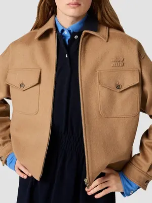 Miu Miu Bonded Camel Hair Blouson Jacket