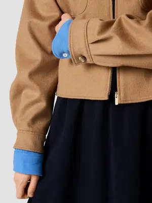 Miu Miu Bonded Camel Hair Blouson Jacket