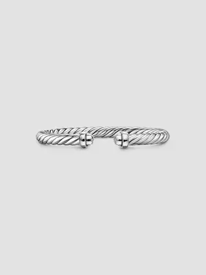 David Yurman Cable Flex Bracelet In Sterling 6mm - Silver