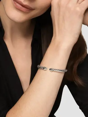 David Yurman Cable Flex Bracelet In Sterling 6mm