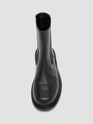 JIL SANDER Leather Ankle Boots - Black