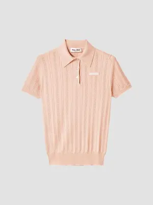 Miu Miu Cashmere Polo Sweater - Pink