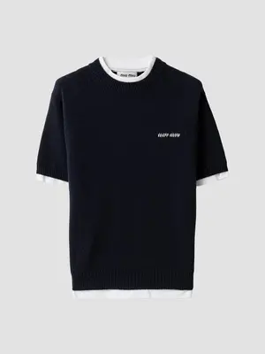 Miu Miu Cashmere Crew-neck Sweater - Blue