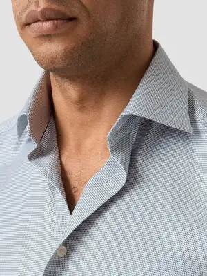 Eton Contemporary-fit Semi Solid Twill Shirt
