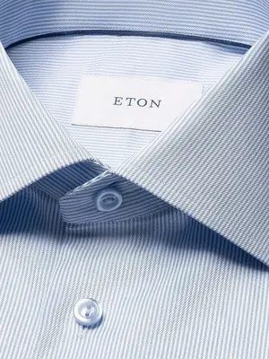 Eton Striped Twill Contemporary-fit Shirt