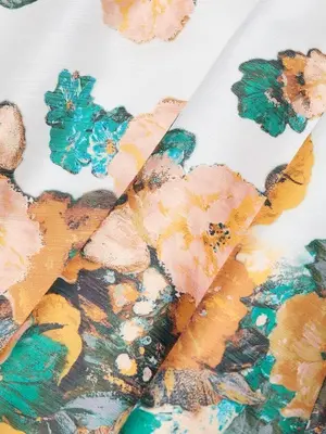 Prabal Gurung Falling Florals Voile Minidress