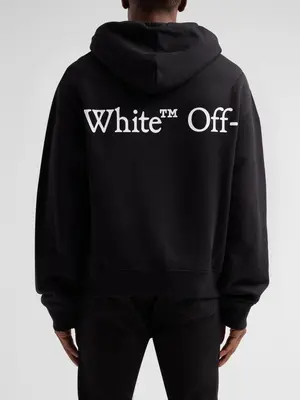 Off-White Vertical Bookish Skate Logo Hoodie