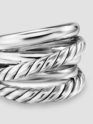 David Yurman Crossover Five Row Ring In Sterling 17.5mm