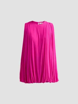 Ronny Kobo Kenni Pleated Shift Mini Dress