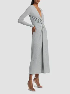 Prabal Gurung Shimmer Twist Midi-dress
