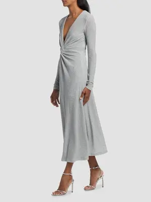 Prabal Gurung Shimmer Twist Midi-dress