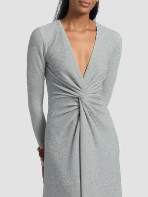 Prabal Gurung Shimmer Twist Midi-dress