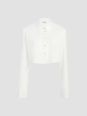 Khaite Fritz Cotton Boxy Shirt - Chalk