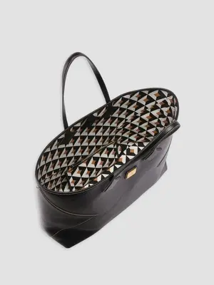 Mcm Dia Extra-large Leather Shopper Tote Bag