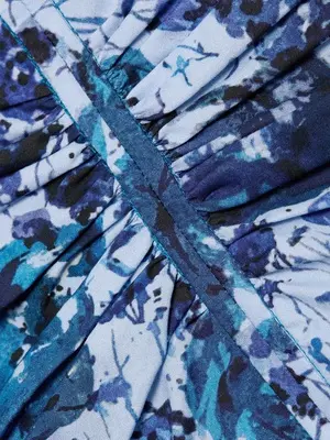 Prabal Gurung Floral Cotton-blend Ruched Top