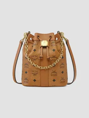 Mcm Dessau Vi Drawstring Mini Bucket Bag