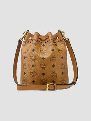 Mcm Dessau Vi Drawstring Mini Bucket Bag