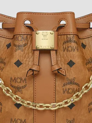 Mcm Dessau Vi Drawstring Mini Bucket Bag