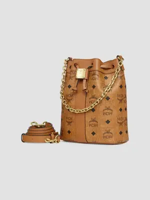 Mcm Dessau Vi Drawstring Mini Bucket Bag
