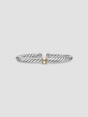 David Yurman Cable Flex Center Station Bracelet In Sterling - Silver