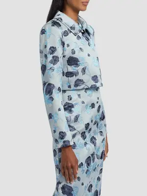 Prabal Gurung Floral Jacquard Bolero Jacket