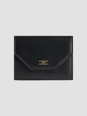 Balenciaga Envelope Compact Wallet With Card Holder - Black