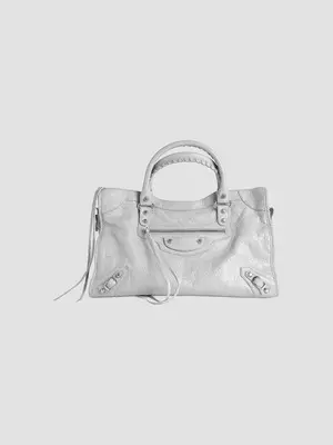 Balenciaga Le City Medium Tote Bag - Light Grey