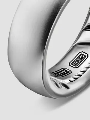 David Yurman Streamline Band Ring In Sterling 7.6mm
