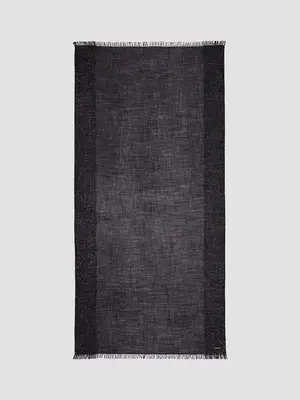 Faliero Sarti New Dalila Sequin Virgin Wool-blend Scarf - Black