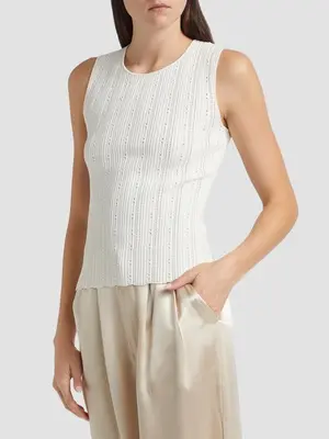 Adam Lippes Pointelle Jacquard Top