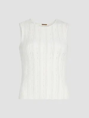 Adam Lippes Pointelle Jacquard Top - Ivory