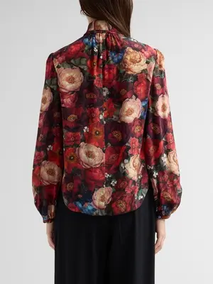 Adam Lippes Joana Floral Silk Top